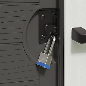 Suncast Modernist 10' x 7' Outdoor Storage Shed with Pad-Lockable Sliding Barn Door, All-Weather Shed for Outdoor Storage Items, Gray