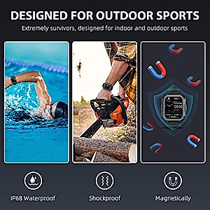 Hemisol Military Smart Watches for Men,5ATM Waterproof Outdoor Fitness Tracker with Bluetooth Call(Answer/Make Calls),1.8" Smart Watch with Sleep Monitor for Android iPhone