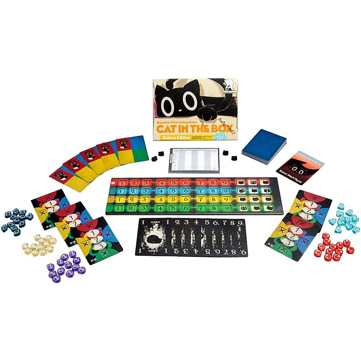 Cat in The Box Deluxe Edition Board Game - Engaging Trick Taking Game with a Quantum Twist for Teens and Adults - Perfect for 2 to 4 Players, 30 Minute Play Time, Ages 10+