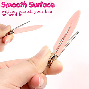 12 Pcs No Crease Hair Clips, No Bend Hair Clips, Makeup Clips For Styling Sectioning, Small Duck Billed Clips for Women Girls Thick Thin Hair