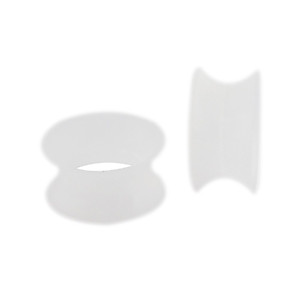 Ruifan Ultra Thin Silicone Ear Skin Flexible Flesh Tunnel Expander Stretching Gauge Earlets Plug Clear Gauges Kit 00G - 1 Pair