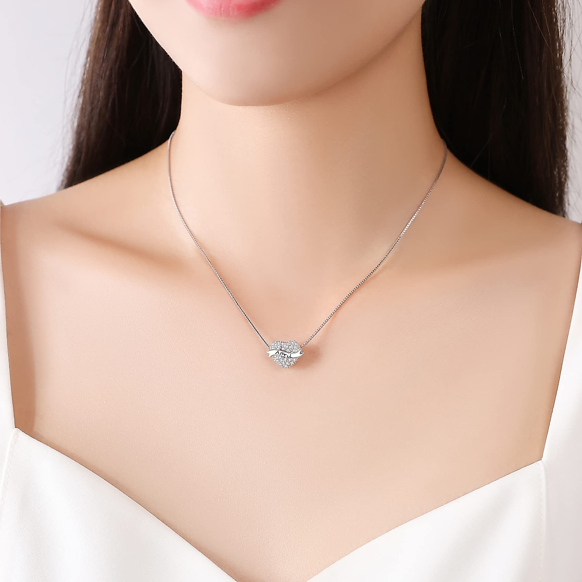 CLYQCL Birthstone Charms 925 Sterling Silver Love Heart Beads Fit Pandora Charms Bracelet, Fit Mother's Day Christmas Birthday Gift