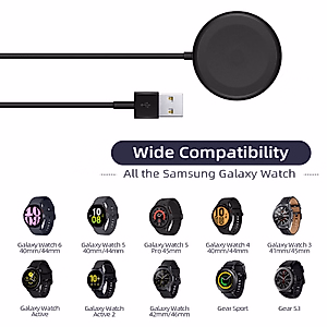 Oriflame 2 Pack Watch Charger Compatible with Samsung Galaxy Watch, Portable Charging Dock Compatible for Galaxy Watch 6/6 Classic/5 Pro/5, Galaxy Watch 4/3, Galaxy Watch Active2/1, Gear Sport/S3
