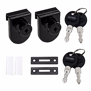 LC LICTOP Zinc Alloy No Drill Glass Door Lock Showcase Lock Single Door Lock with Keys (408- Key Alike) 2 Set
