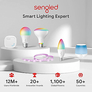 Sengled Zigbee Smart Light Bulbs, Smart Hub Required, Works with SmartThings and Echo with Built-in Hub, Voice Control with Alexa and Google Home, Color Changing 60W Eqv. A19 Alexa Light Bulb, 6 Pack