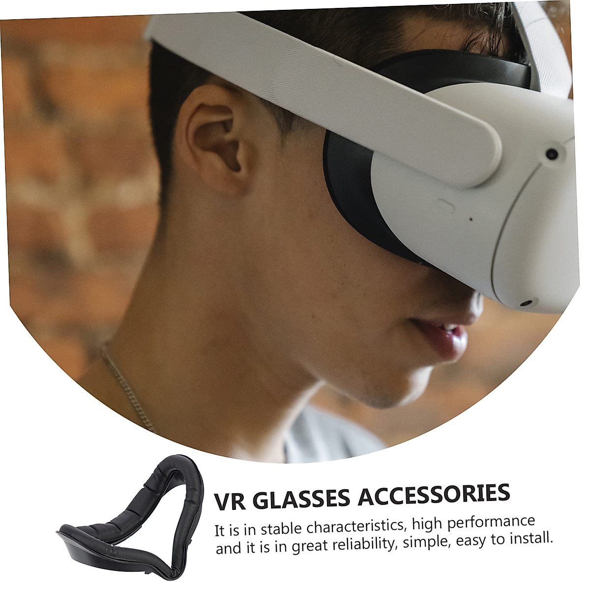 3pcs Vr Mask Accessories Vr Facial Interface Bracket Face Cover for Vr Headset Face Cover Replacement Vr Headset Sweatproof Cover Vr Part Face Cushion Pad Replacement Vr Accessory