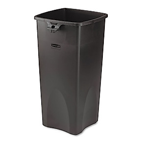 23 gal. Square Black Trash Can