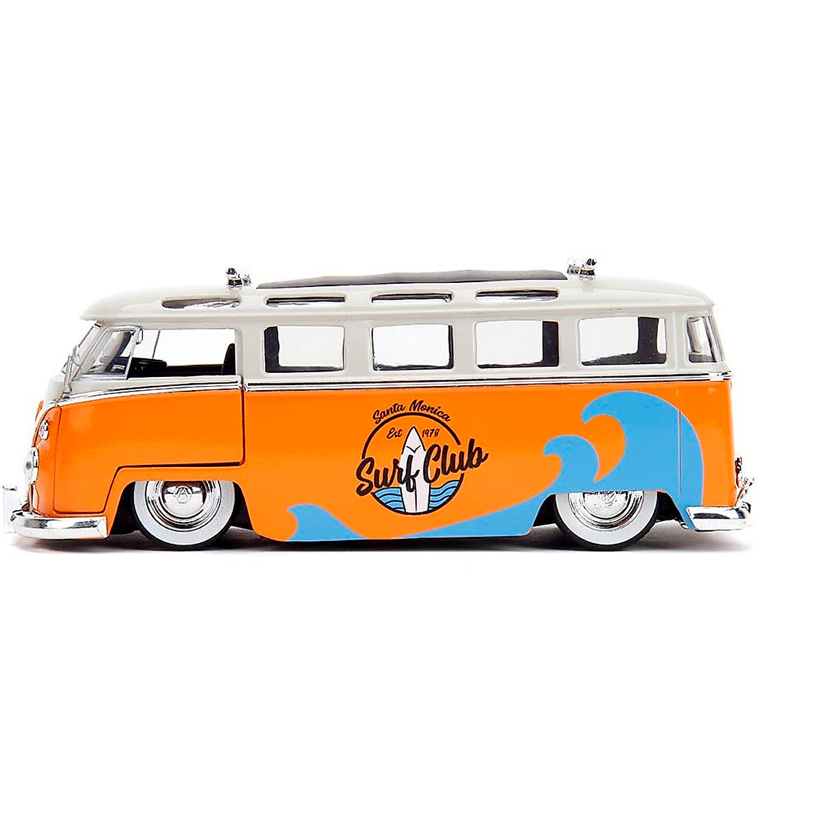 Punch Buggy Slug Bug 1:24 1962 Volkswagen Bus Die-Cast Car, Toys for Kids and Adults