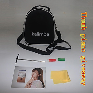 kalimba thumb piano 17 key finger piano musical instrument gift + shoulder bag