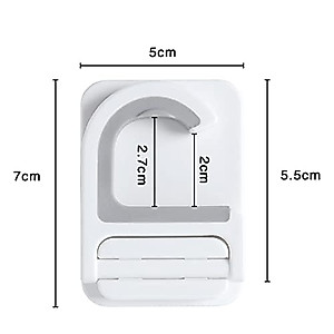 JISADER Wall Hanging Broom Holder Durable Hole Free Storage Rack Space Saving Mop Organizers for Laundry Room Office Bedroom Household Restroom