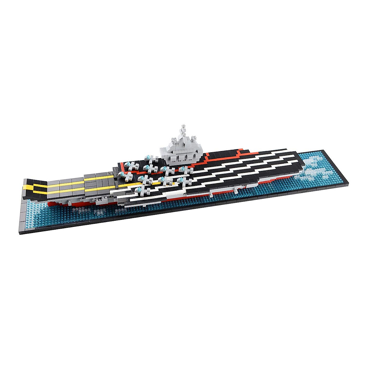 Geniteen Building Blocks Set Aircraft Carrier Model Micro Mini Blocks 1300 Pieces Building Bricks