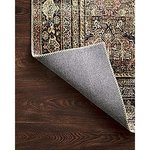 Loloi II Layla Collection LAY-03 Traditional Olive/Charcoal 5'-0" x 7'-6" Area Rug