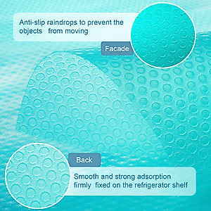 Refrigerator Liners Fridge Mats Pads 8 Pack Washable Waterproof Drawer Table Shelf Liner Mat with 2 Cleaning Cloths（3 Green + 3 Pink + 2 Blue）