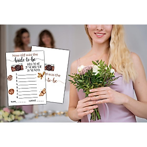Bridal Shower Games - How Old Was The Bride-To-Be Card Game - Wedding Shower Games - Bachelorette/Engagement Party Supplies Decorations(02)