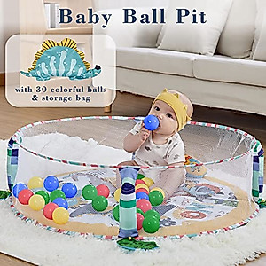 LOL-FUN Baby Play Mat Infant Activity Gym, Baby Floor Mat Activity Gym Playmat, Infant Toys for 0 3 6 12 Months Foldable Mat