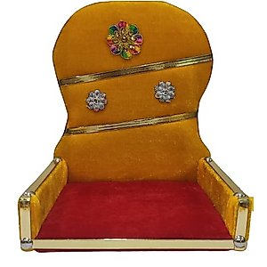 Kanha Ladoo Gopal Wooden chowki Cum Sofa Cum Aasan Cum Singhasan Cum Bed kanha Wooden Pooja Chowki (Multicolor, Extra Large)