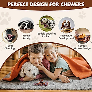 WAGS PET 4 Pack Dog Chew Toys for Aggressive Chewers, Indestructible Dog Toys for Medium Large Breed, Real Bacon Flavor, Tough and Durable Nylon Toy for Better Dental Care