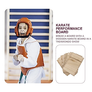 10pcs Taekwondo Breaking Board Rebreakable Kick Boards Performing Wooden Taekwondo Punching Boards Training Accessory for Kids Adult (0.3cm)