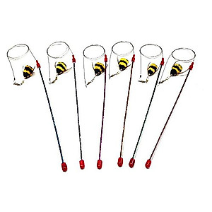 Go Cat Da Bee Teaser Wand from The Maker of Da Bird and Cat Catcher - Gold Glitter Wand