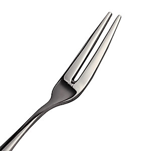 Fruit fork Appetizer Dessert Forks Mini Forks 18/10 Stainless Steel Dessert Teaspoons 8 Packs (Creative Handle material Ceramics) for Party,Banquet,Cocktail, (Set of 8) SUS304