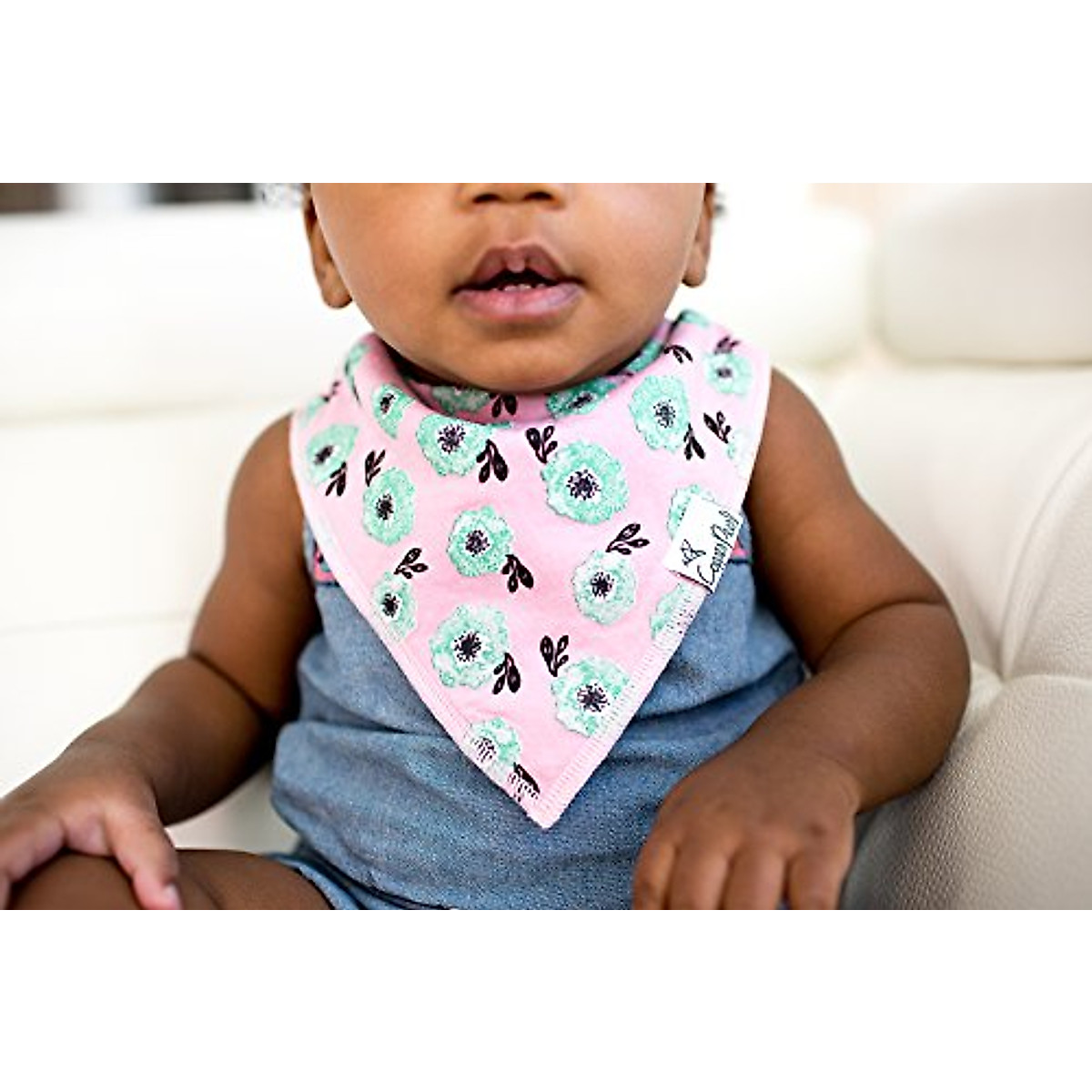 Copper Pearl Baby Bandana Drool Bibs for Drooling and Teething 4 Pack Gift Set “Bloom, Soft Set of Cloth Bandana Bibs for Any Baby Girl or Boy, Cute Registry Ideas for Baby Shower Gifts