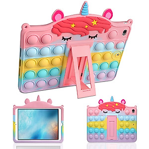WESADN for iPad Mini 5 Case for iPad Mini 4 Case with Kickstand for Girls Women Silicone Fidget Bubble Case Cute Pop Protective Holder Tablet Cover for iPad Mini 5th 4th Generation 7.9 inch