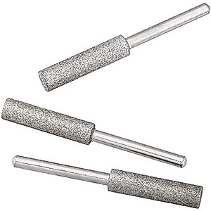 OIIKI 6 Pack Burr Grinding Stone File, Chainsaw Sharpener 7/32 Inch (Silver)