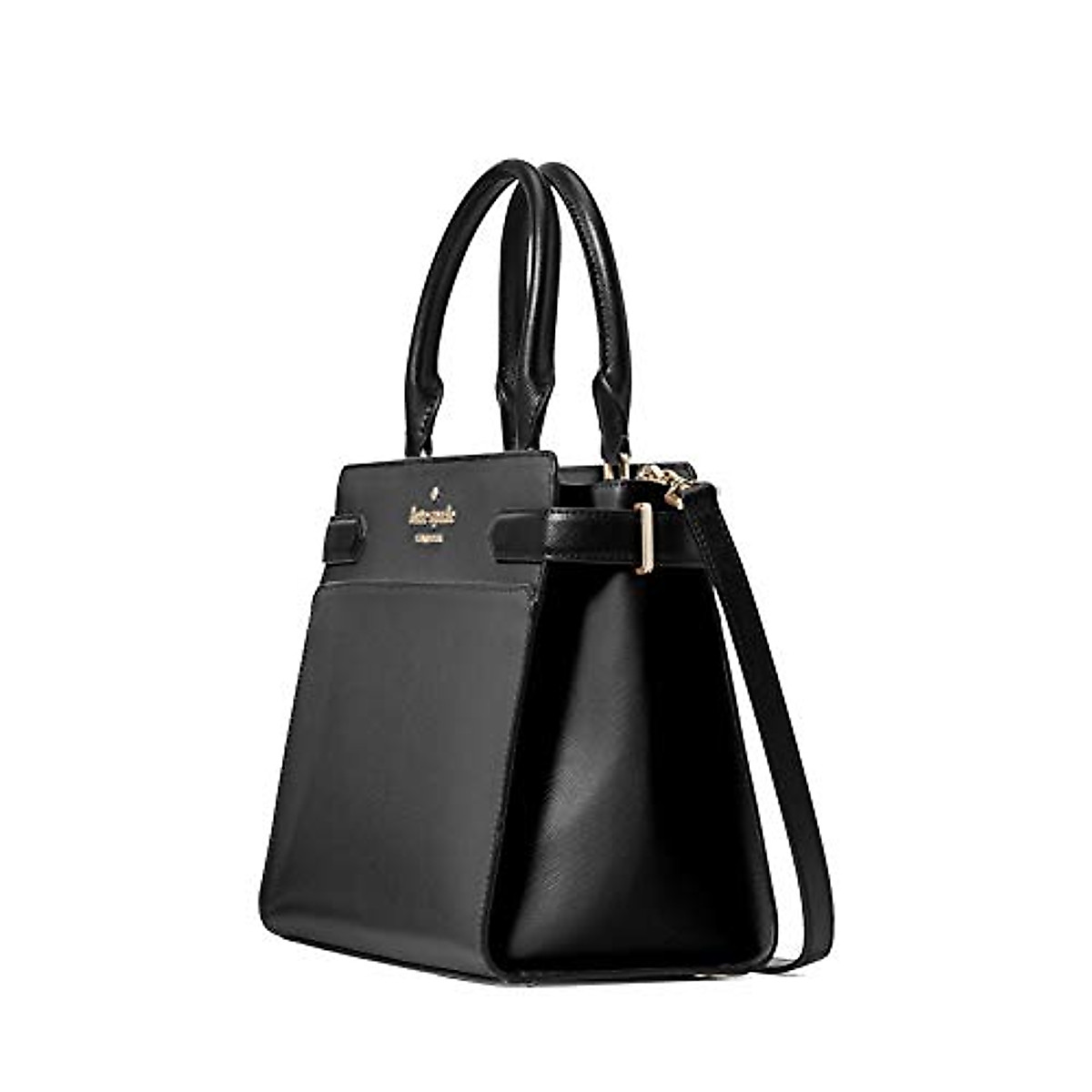 Kate Spade Staci Medium Satchel Crossgrain Leather Black