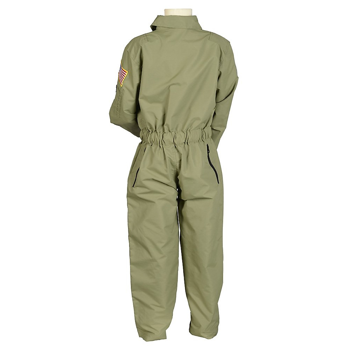 Aeromax Jr. Fighter Pilot Suit with Embroidered Cap, Size 4/6. Olive (Military) Green