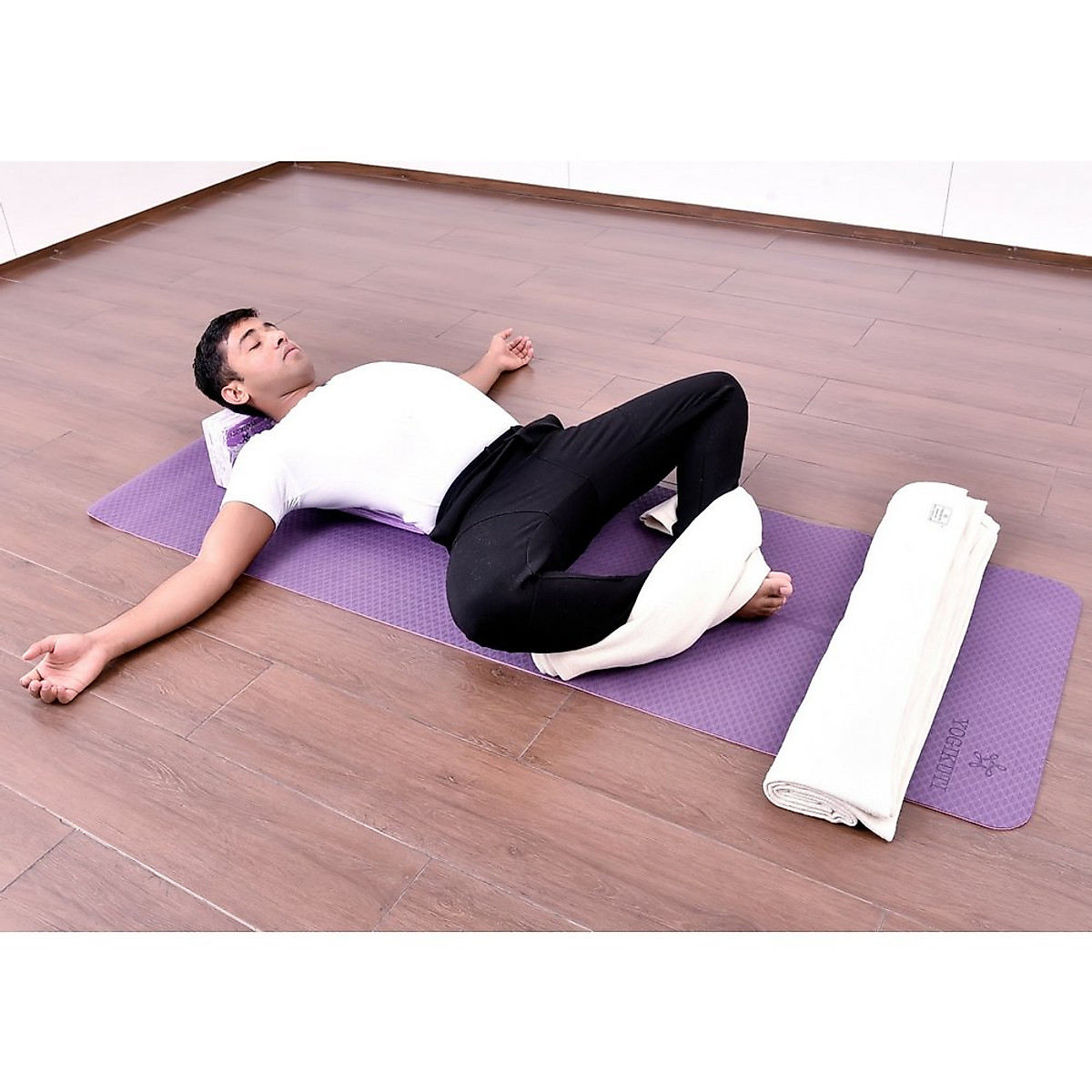 Yoga Blanket set of Two, Cotton Yoga blanket, Iyengar Yoga Blanket, Blanket for Restorative yoga, Handwoven yoga blanket