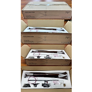 70 Inch Outdoor Ceiling Fan No Light Large Airflow Farmhouse Rustic Ceiling Fans 3 Blades Wood Propeller Ceiling Fan Reversible DC Motor for Exterior House Porch Gazebo (70'' Walnut Ceiling fan)