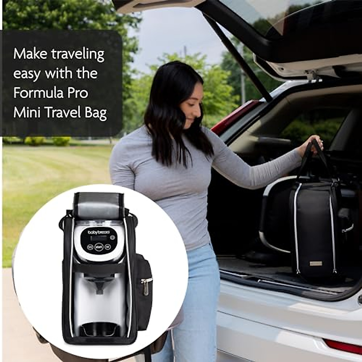 Baby Brezza Formula Pro Mini Baby Formula Mixer Machine Fits Small Spaces and is Portable for Travel– Bottle Makers Makes The Perfect Bottle for Your Infant On The Go, White