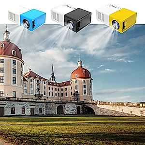 Mini Projector Portable Projector Supports Hd 1080p Outdoor Mobile Power Supply Camper Apartment Classroom Must Haves Electronics Tech Gadgets Birthday Gifts for Men Personalized Gifts (Yellow)