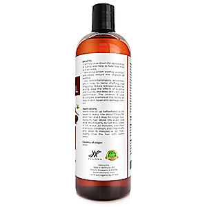 Jojoba Oil - 16 oz (With Pump) | 100% Pure and Natural | Golden, Unrefined, Cold Pressed, Hexane Free | Moisturizing Face, Hair, Body, Skin Care, Stretch Marks, Cuticles
