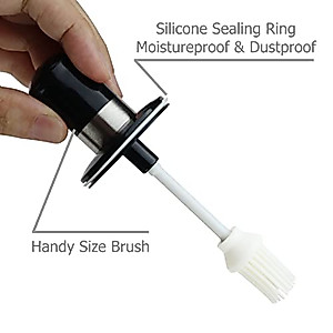 EIKS Oil Bottle with Silicone Brush for Cooking BBQ Kitchen