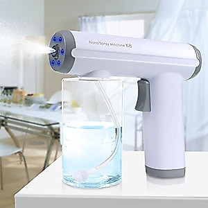 Atomizer Sprayer,Disinfectant Fogger Sanitizer Spray Machine Spray Gun, Electrostatic Sprayer Rechargeable with Blue Light for Touchless Sanitization