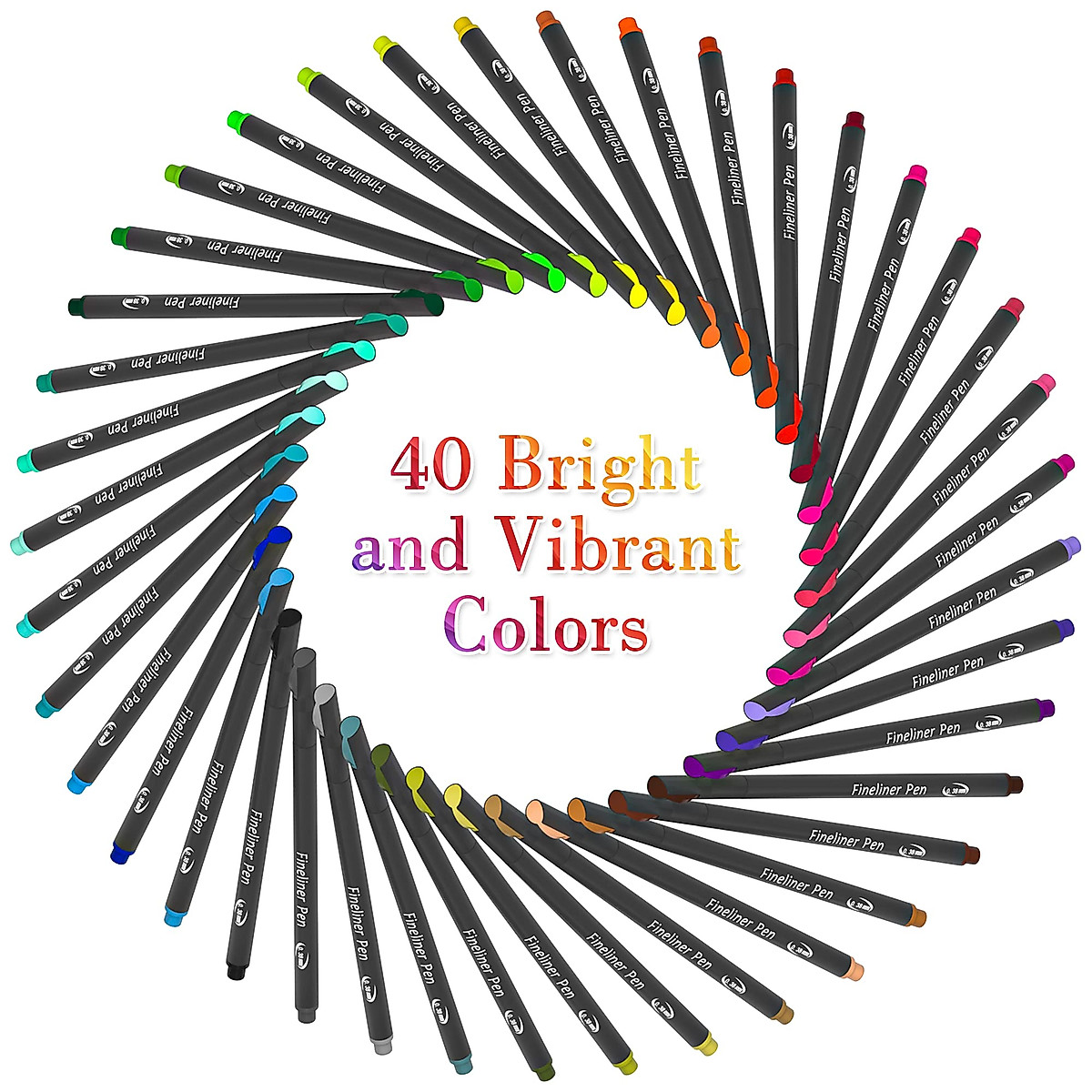 Tebik 45 Pack Planner Pens Colored Pens, 40 Colors Drawing Pens with 5 Stencils, Fineliners for Journal Planner Note Calendar Writing Coloring, Drawing & Detailing School Office Art Supplies