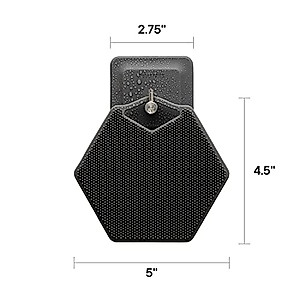 Tooletries - Body Scrubber & Storage Hook - Silicone Toiletry Organizer, Shower & Bathroom Accessory - Features Silicone-Grip Technology, Removable & Reusable - Charcoal