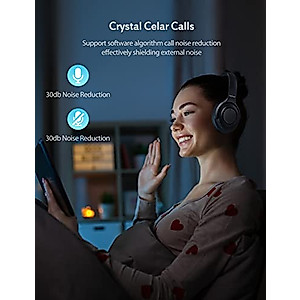 INFURTURE H1 PRO Hybrid Active Noise Cancelling Headphones，Over Ear Bluetooth 5.3 Headphones with Multiple Modes，3 EQ Modes Low Latency, 60H Playtime for Adults, Kids, TV, Travel, Home Office