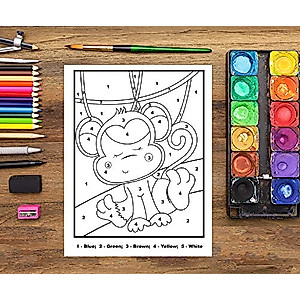 Color by Number for Kids: Activity Book