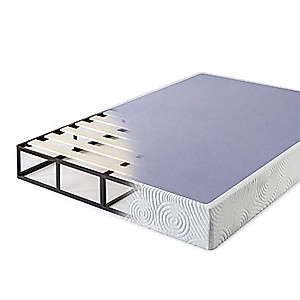 ZINUS Metal Box Spring with Wood Slats, 9 Inch Mattress Foundation, Sturdy Steel Structure, Easy Assembly, Twin XL