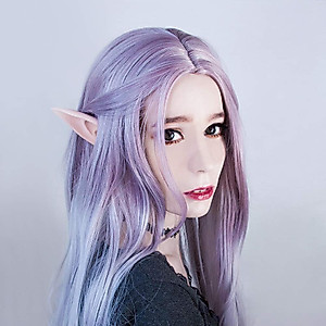 FRESHME Fairy Pixie Elf Ears - Medium and Long Style Cosplay Soft Pointed Ears Renaissance Party Christmas Halloween Costume Makeup Costume Accessories Elven Masquerade Vampire (2 Pairs)