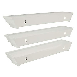 Kiera Grace Madison Floating Wall Shelves, White