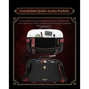 tomtoc Royal Order-themed EDC Sling Bag L for MacBook Pro 14-Inch M1/M2/M3 Pro/Max, Minimalist Chest Shoulder Backpack Crossbody Bag, Water-resistant Lightweight Everyday Carry Bag for Travel, Work