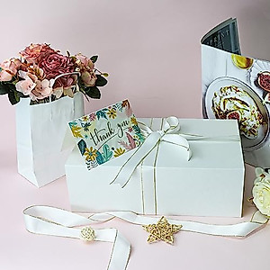 YINUOYOUJIA Gift Box14x9x4.5 Inches,Large Gift Box with Magnetic Closure Lid,Ribbon and Card,White Present Box for Birthady,Valentine's Day,Mother's Day,Christmas,Box DIY,Anniversary
