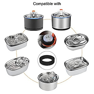 Wonder Creature Cat Fountain Filter Replacement Sponge Foam for 2.5L/84 oz Stainless Steel Cat Fountain, Bento Cat Fountain and Other Stainless Steel Cat Fountains, 4 Pre-Foam Filters Pack Black