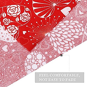 EXCEART Fabric Fabric 30 Sheets Assorted Craft Fabric Bundle Patchwork Fabric Sets Quilting Sewing Patchwork Cloths Delicate Sewing Patchwork Cloths DIY Craft Heart Pattern Quilting Quilted