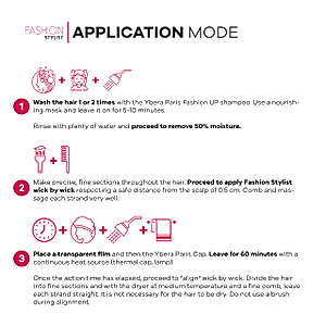 YBERA PARIS Fashion Stylist Cream | Keratin Hair Straightening Treatment | Smooth System | Extreme Shining Hair | Color Safe | Enhanced with Omega | 5.2 FL Oz