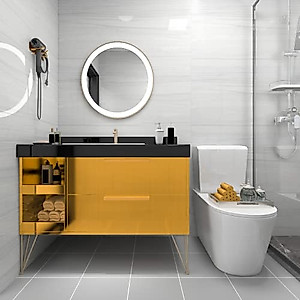 Gold Stainless Steel Wallpaper Self-Adhesive Cleanable Removable Peel and Stick 17.71" X 78.7" Refrigerator Speaker Dryer Cabinet Oven Appliances Furniture Renovation Kitchen Glitter Wallpaper