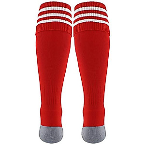 adidas Unisex Copa Zone Cushion III Soccer Socks (1-Pair) , Power Red/ White , Medium